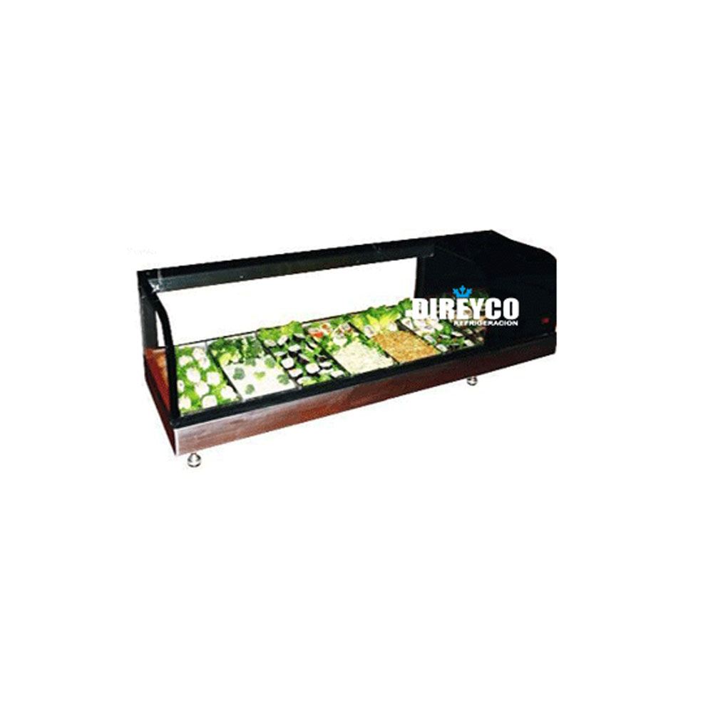 Vitrina Masser RHNVSH-1000 Para Sushi Cristal Curvo Para 4 Insertos ... Vitrina Masser RHNVSH-1000 Para Sushi Cristal Curvo Para 4 Insertos ...